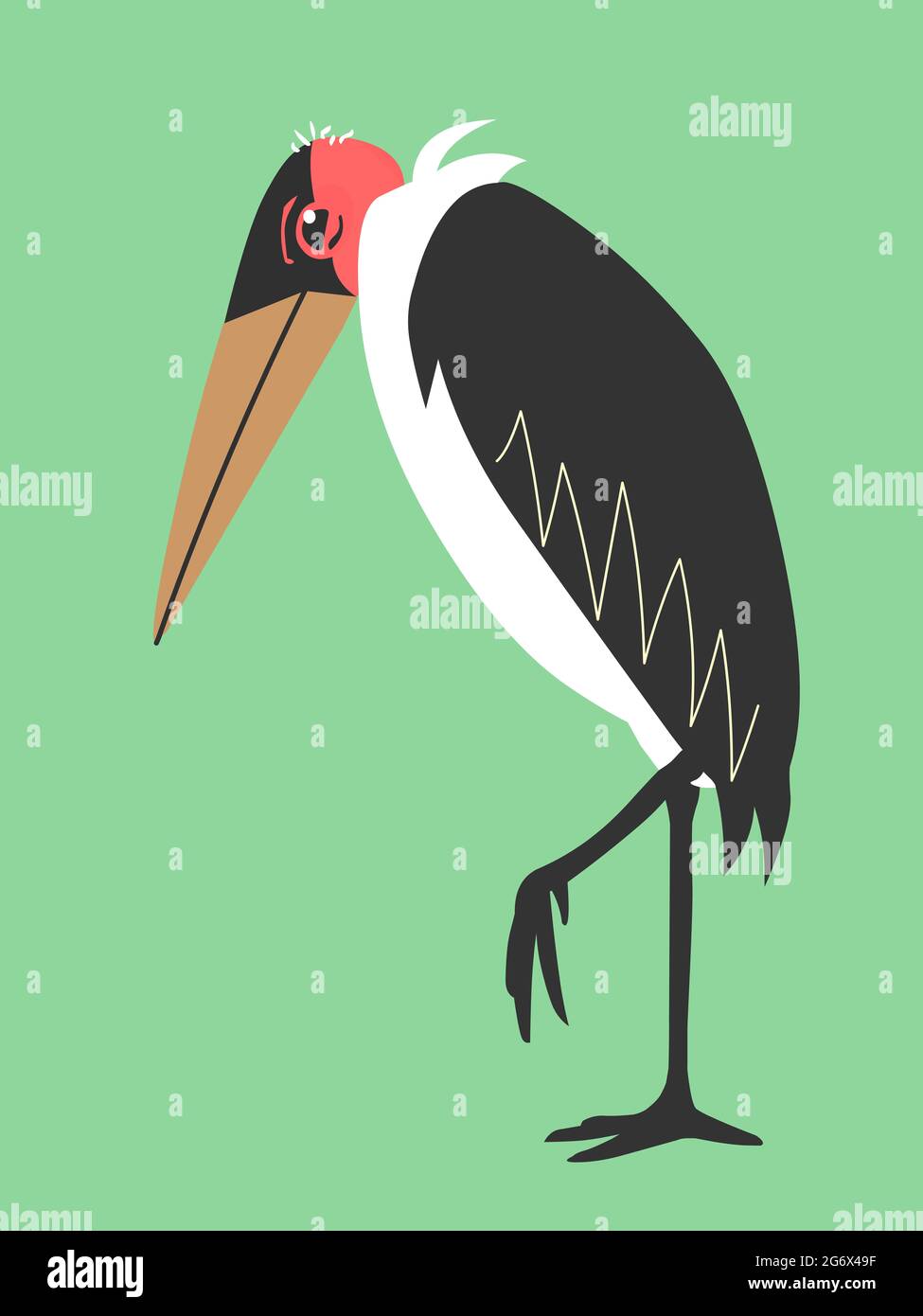 Marabou stork illustration graphic hi-res stock photography and images ...