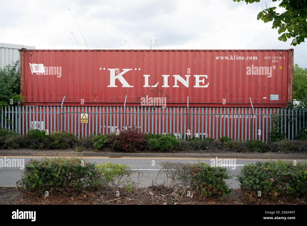 K Line shipping container Stock Photo - Alamy