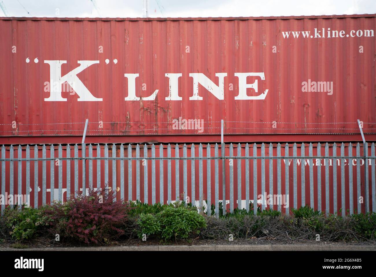 K Line shipping container Stock Photo - Alamy