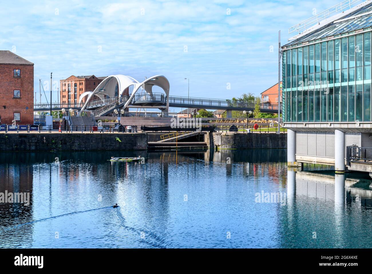 Princes Quay shopping centre near the marina in Hull. The centre is ...