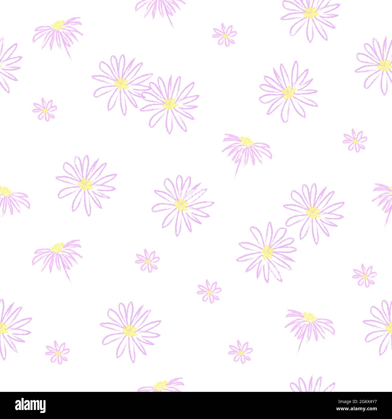 Blue daisy pattern hi-res stock photography and images - Alamy