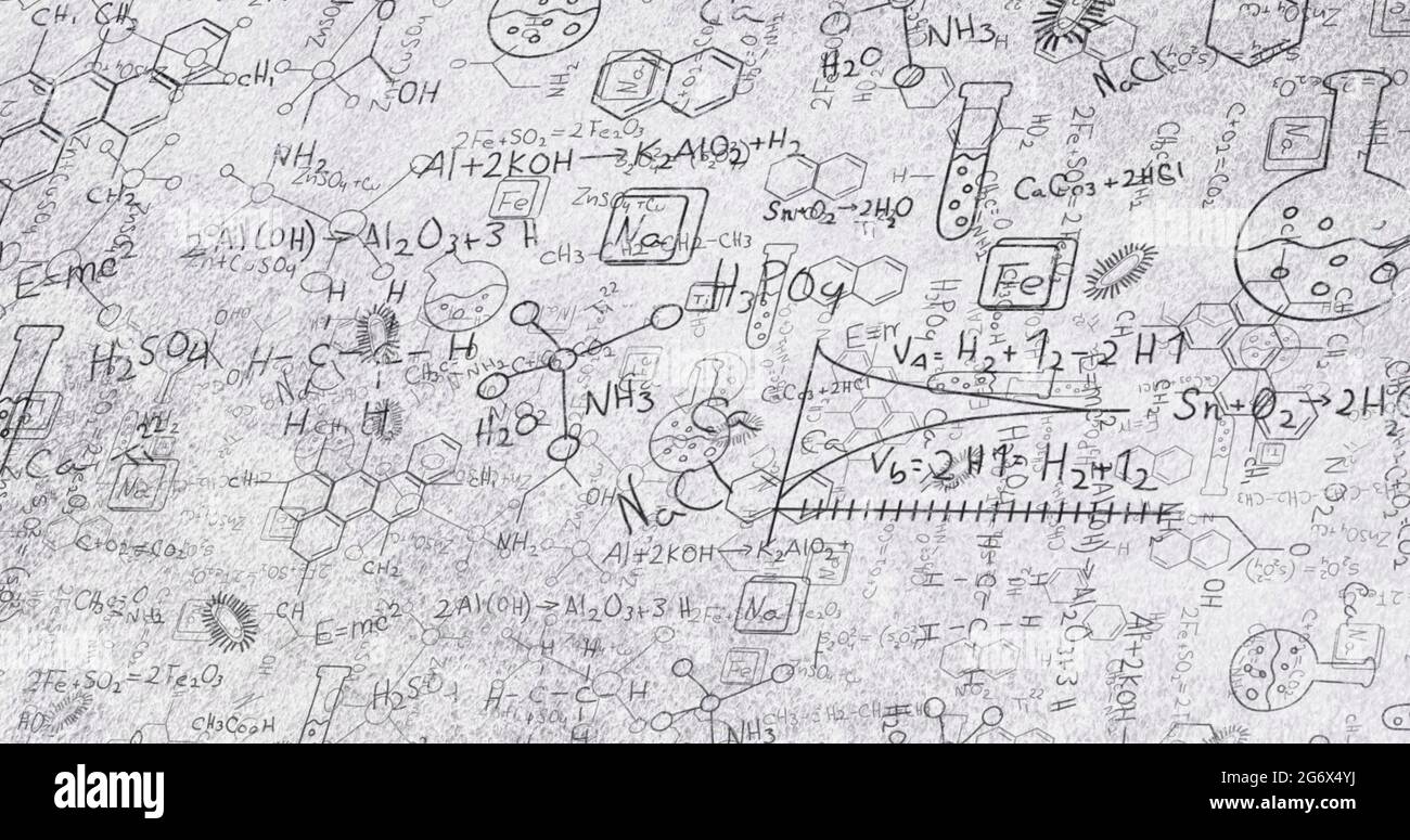 Image of black structural formulae of chemical compounds on white Stock ...