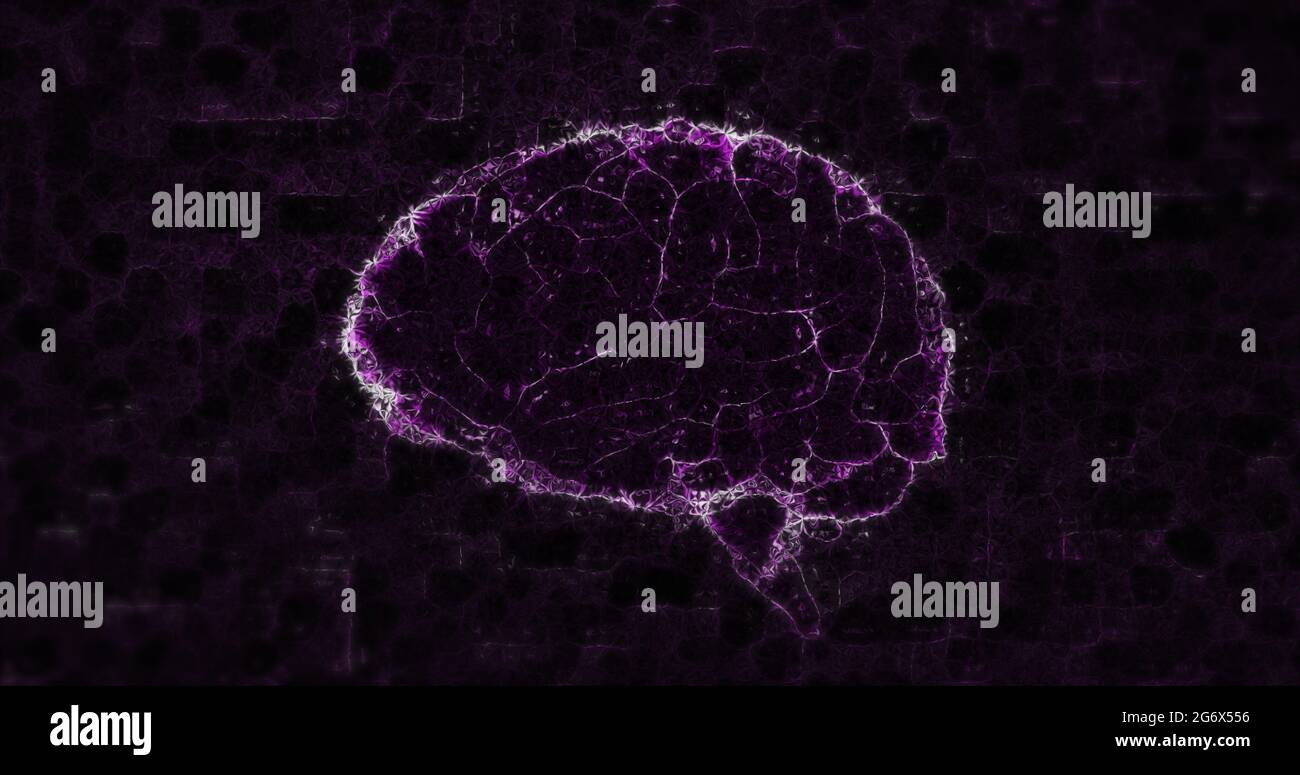 Human brain illustration colour hi-res stock photography and images - Alamy
