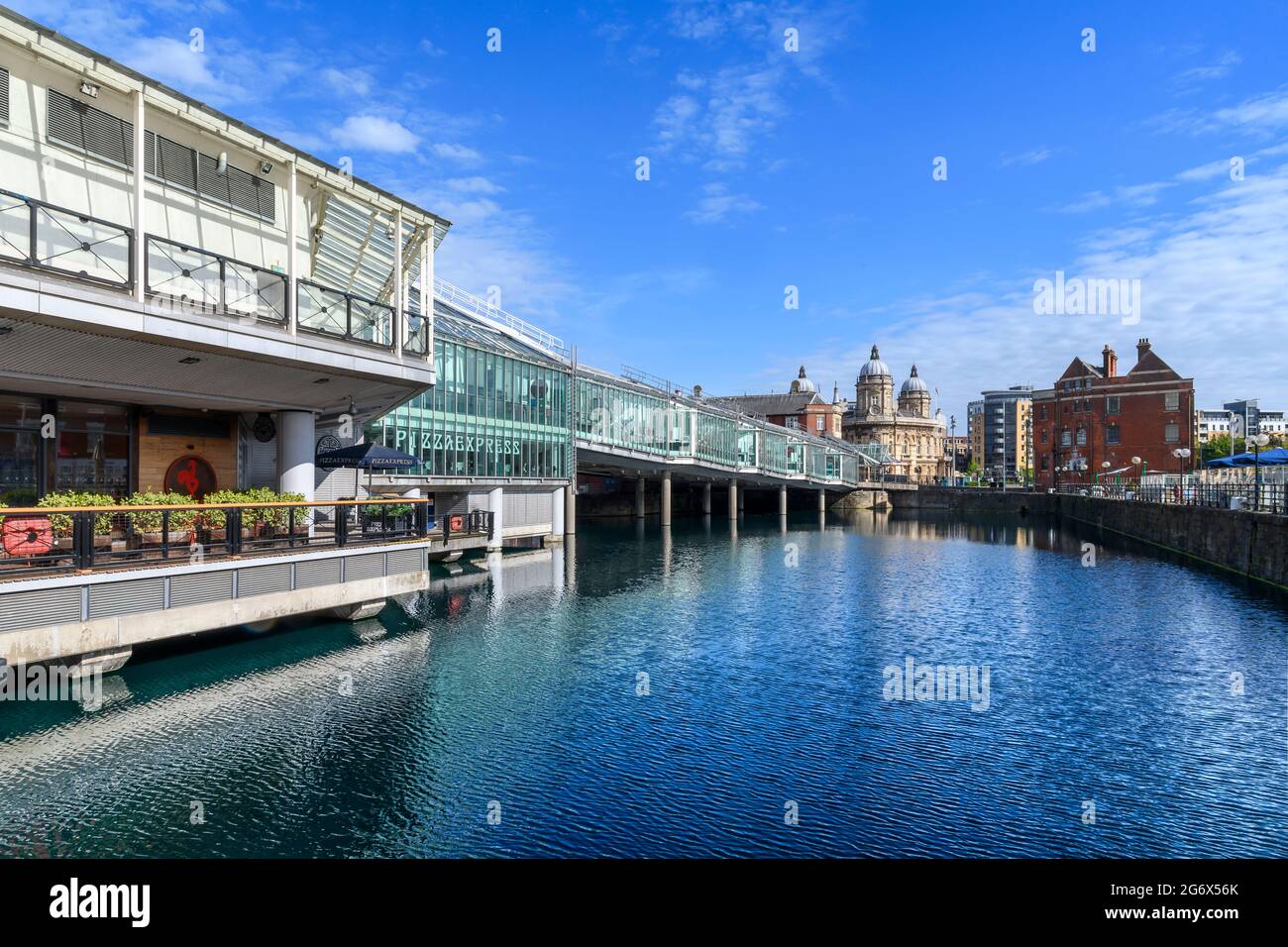 Princes Quay shopping centre near the marina in Hull. The centre is ...