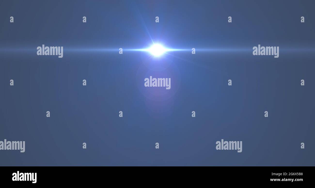 Glowing white spot of light moving against blue background Stock Photo ...