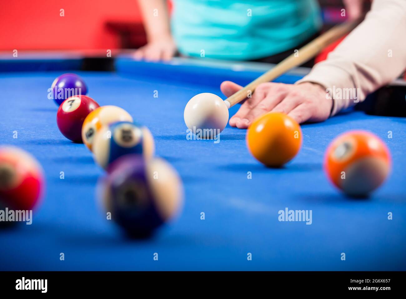 Close up mans hand billiard hi-res stock photography and images - Alamy