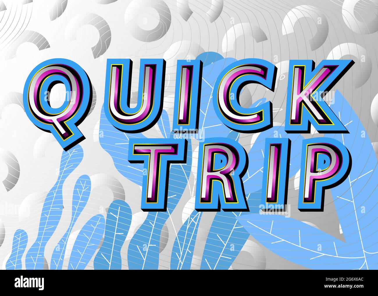Quick Trip text. Vector banner template design. Travel banner, fashion ...