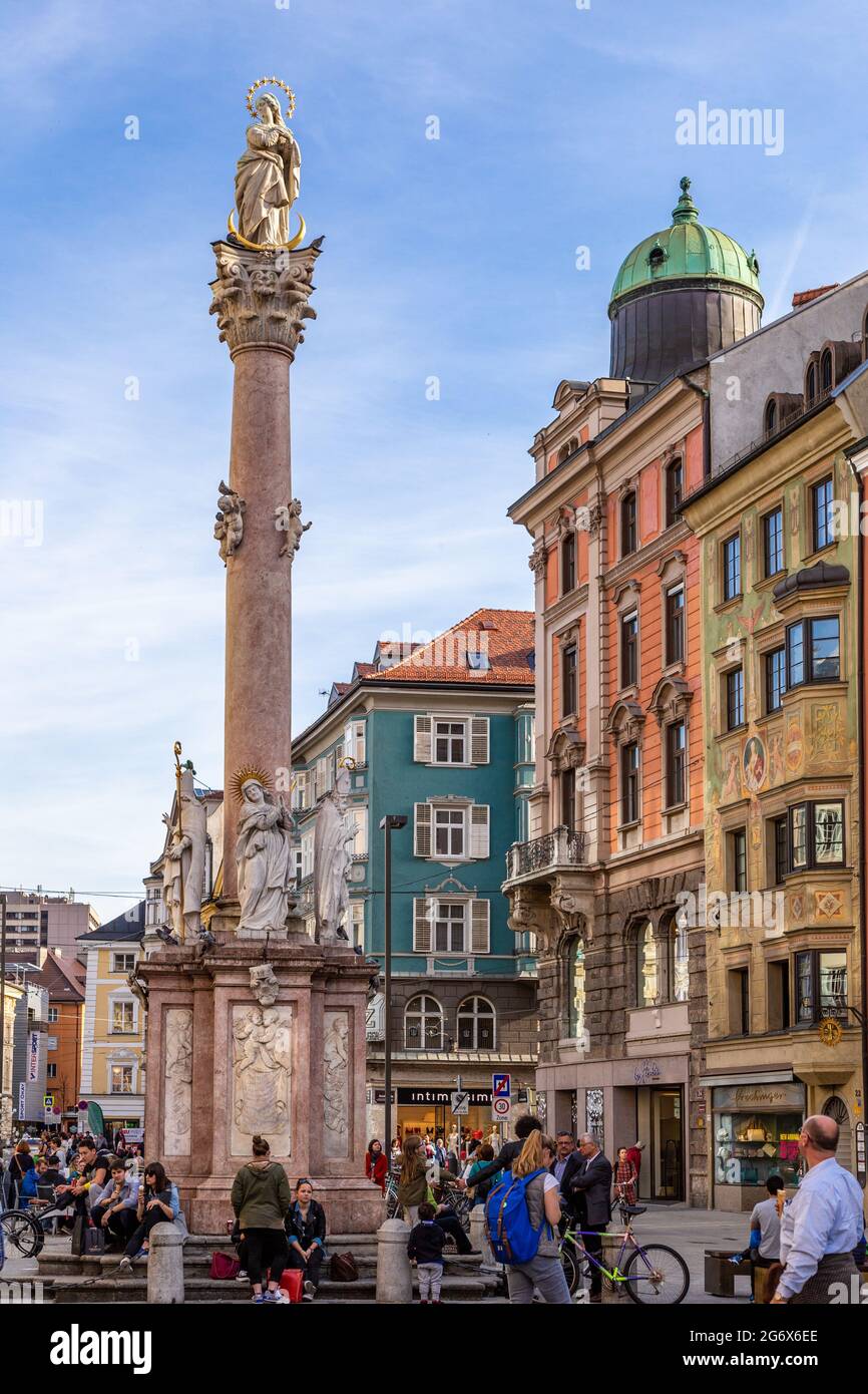 Innsbruck, Austria - 10 April 2015 - Beautiful buildings and structures ...