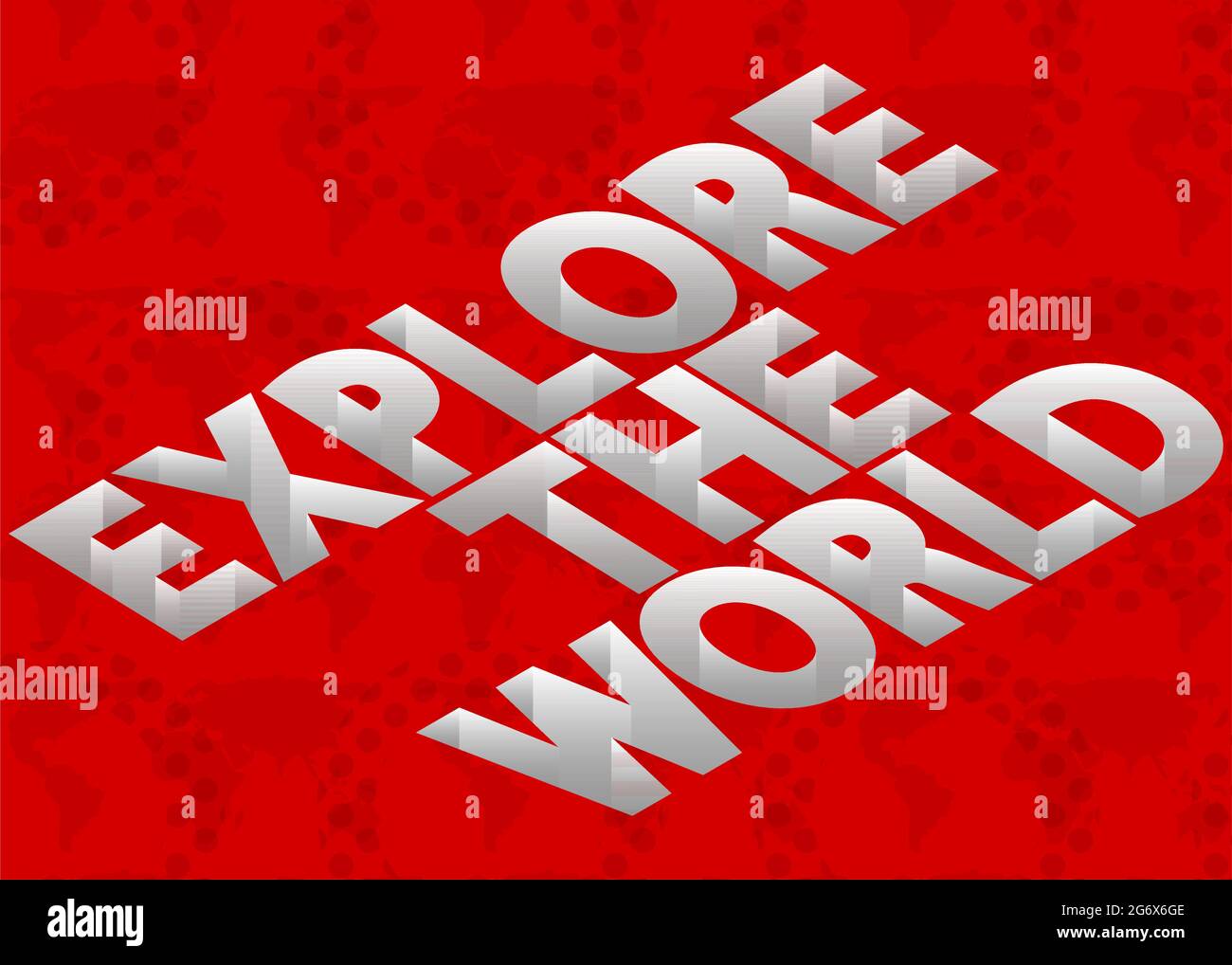 Explore the world text. Vector banner template design. Travel banner ...