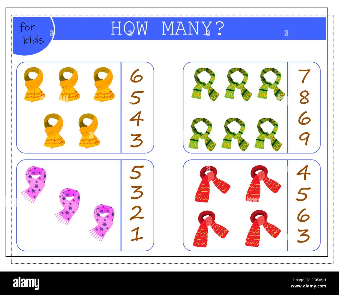 Math game for kids. worksheet, count how many caps. vector isolated on ...