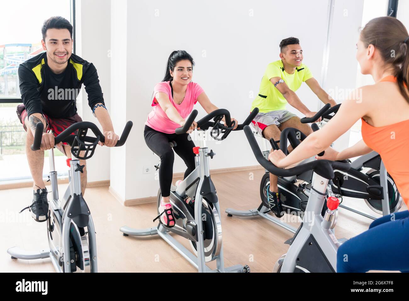 Young people cycling hi-res stock photography and images - Alamy