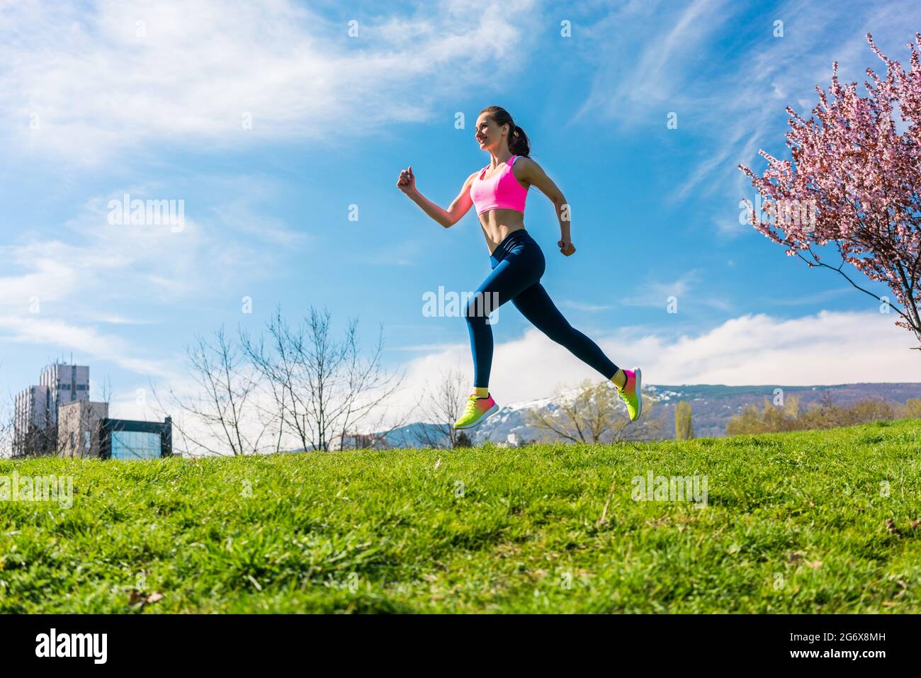 Running on hill hi-res stock photography and images - Alamy