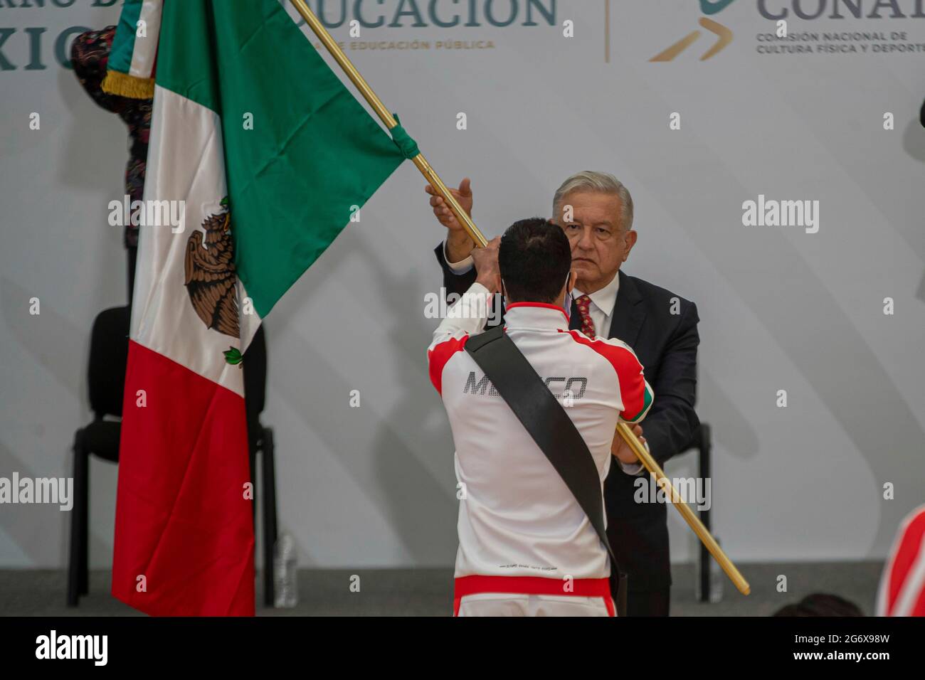 MEXICO CITY, MEXICO JULY 5: Olympic diver Rommel Pacheco, delivers the ...