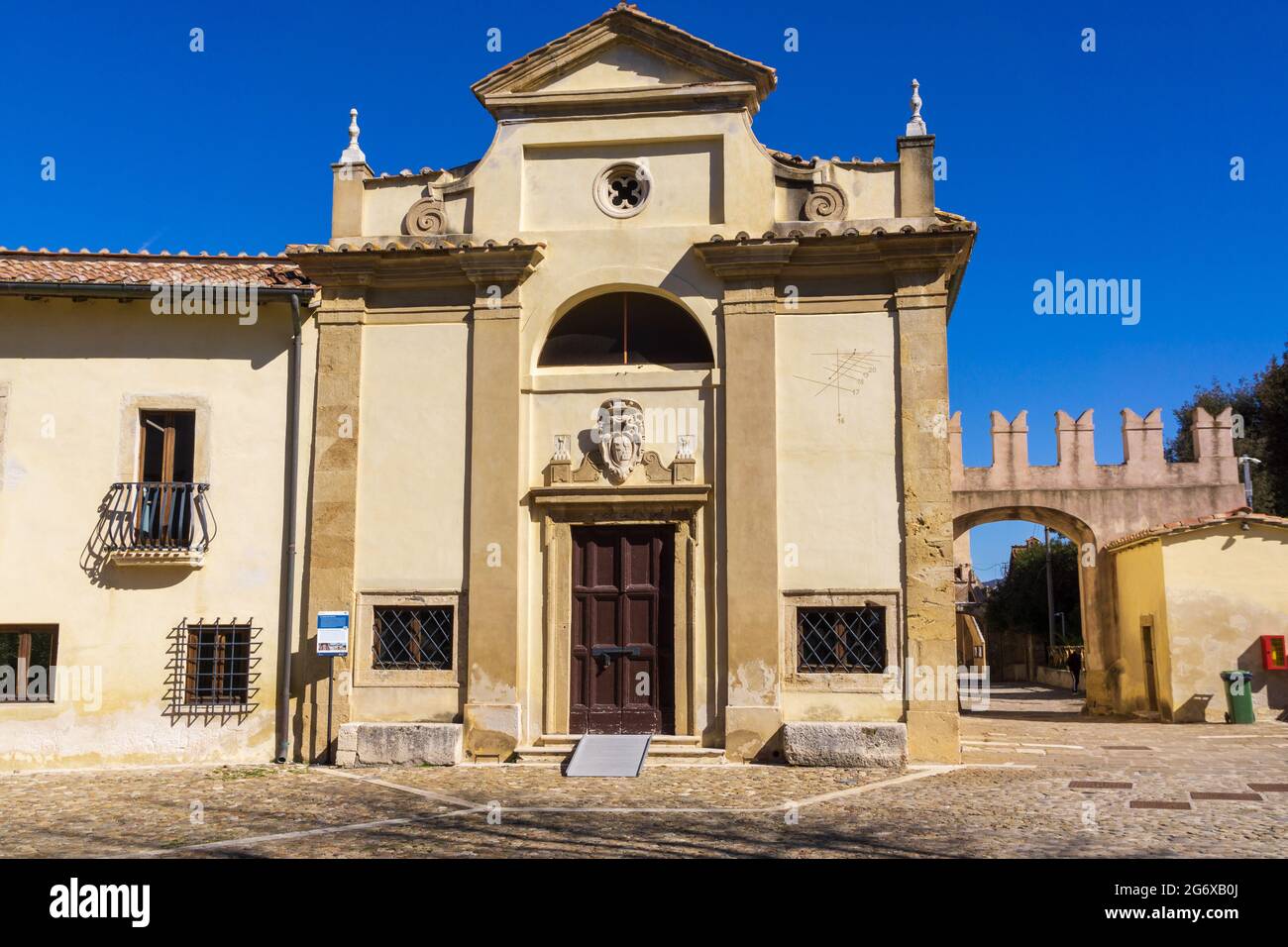 Facade of catholic church of Saint Maria Assunta in the medieval ...