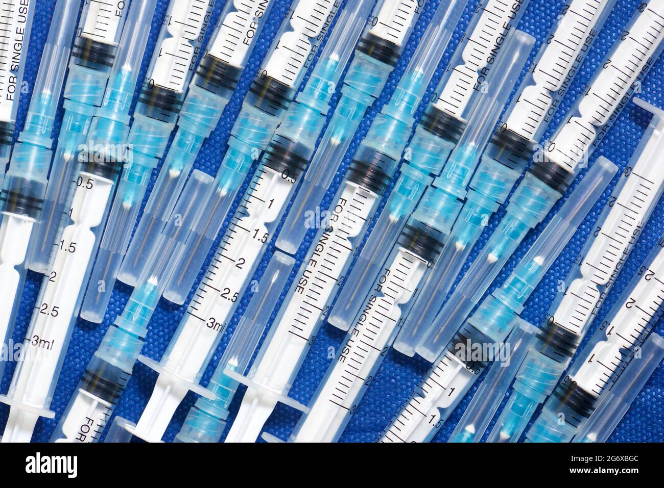 Close-up of a group of syringes Stock Photo - Alamy