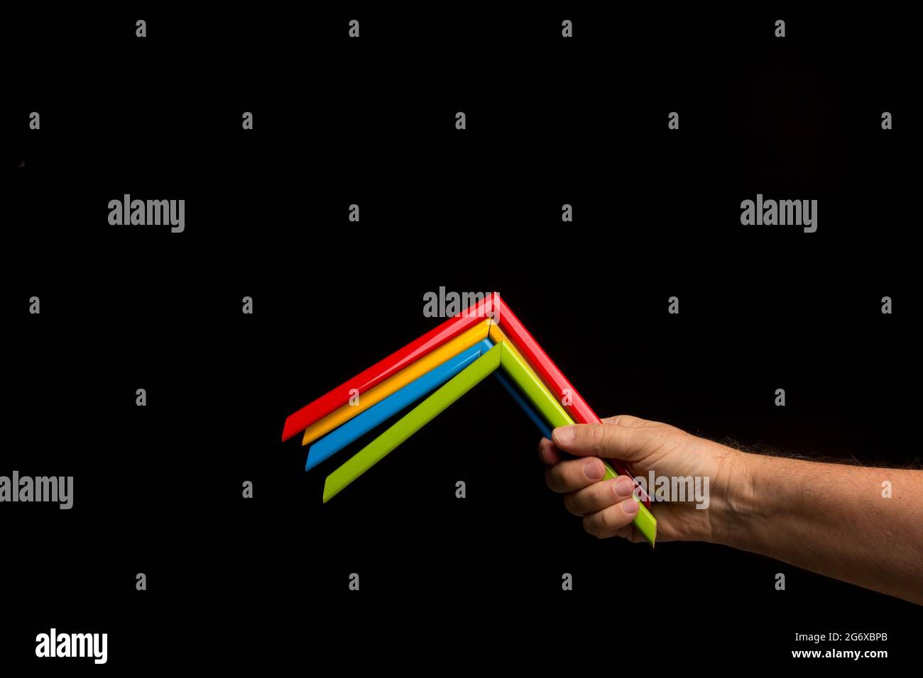 Different colours in the hand showing the camera simple and primary ...