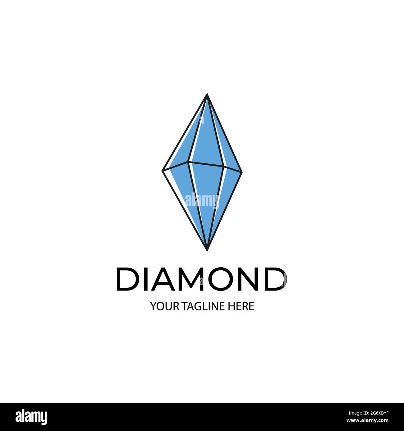 minimalist diamond stone vector logo illustration Stock Vector Image ...
