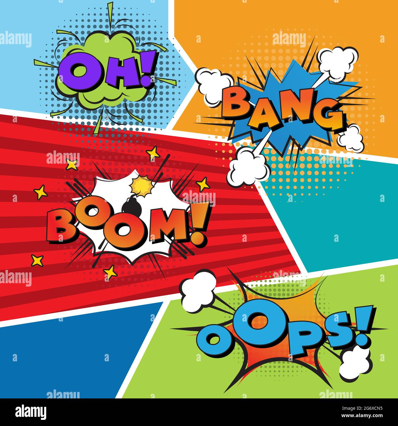 Comic Book Design Element Vector Illustration Stock Vector Image & Art ...