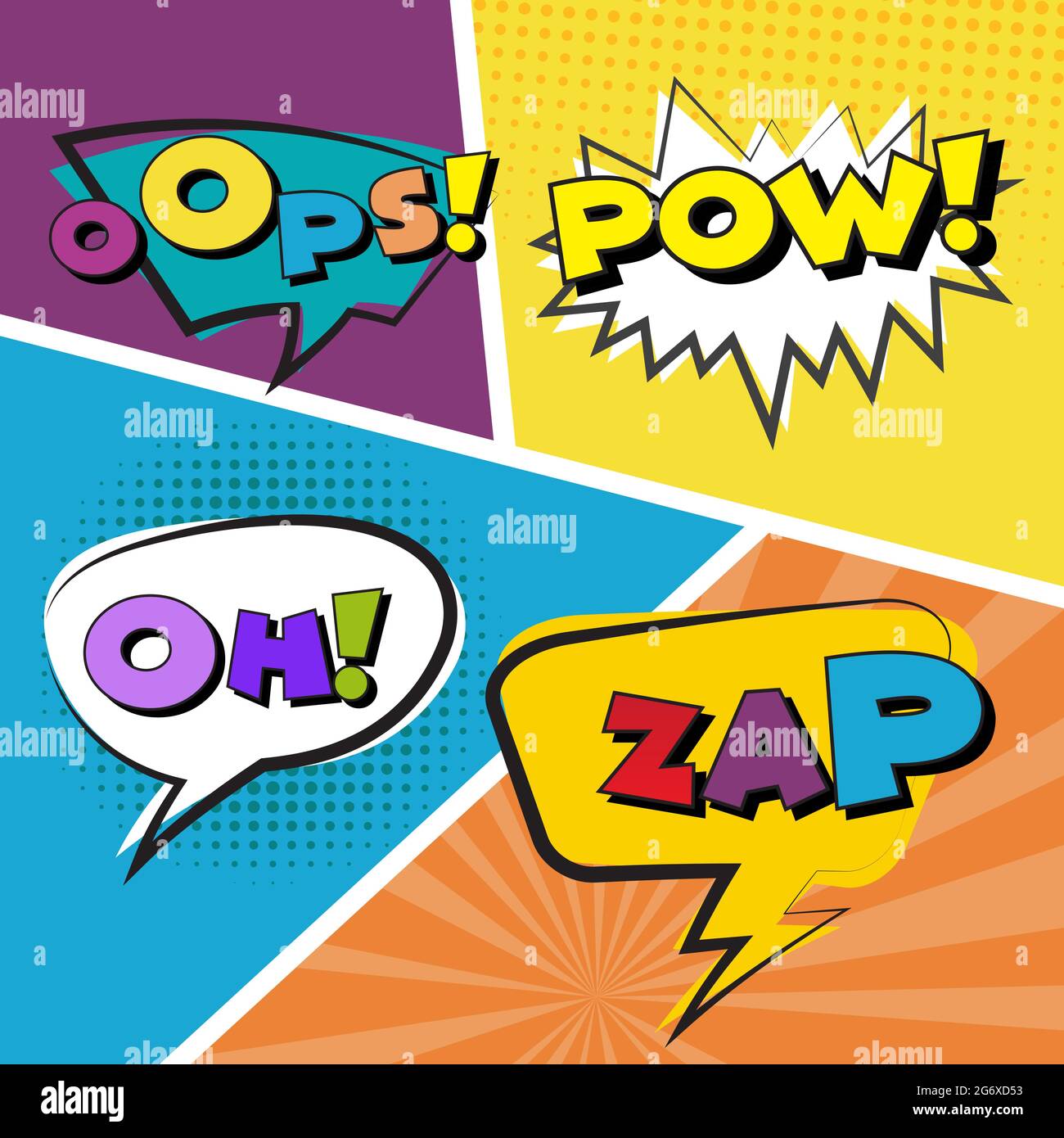 Comic Book Design Element Vector Illustration Stock Vector Image & Art ...
