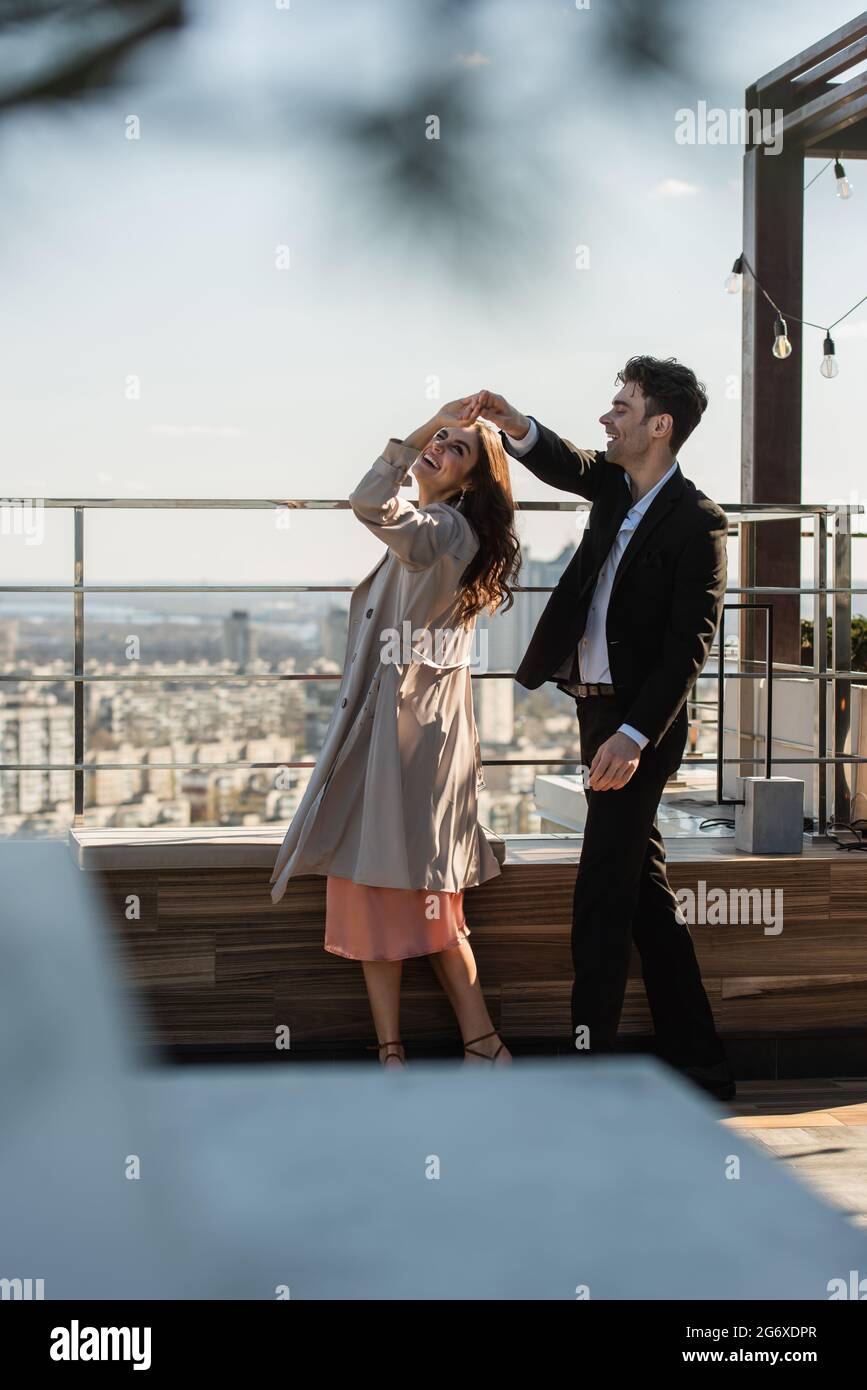 Elegant romantic couple dancing together hi-res stock photography and ...