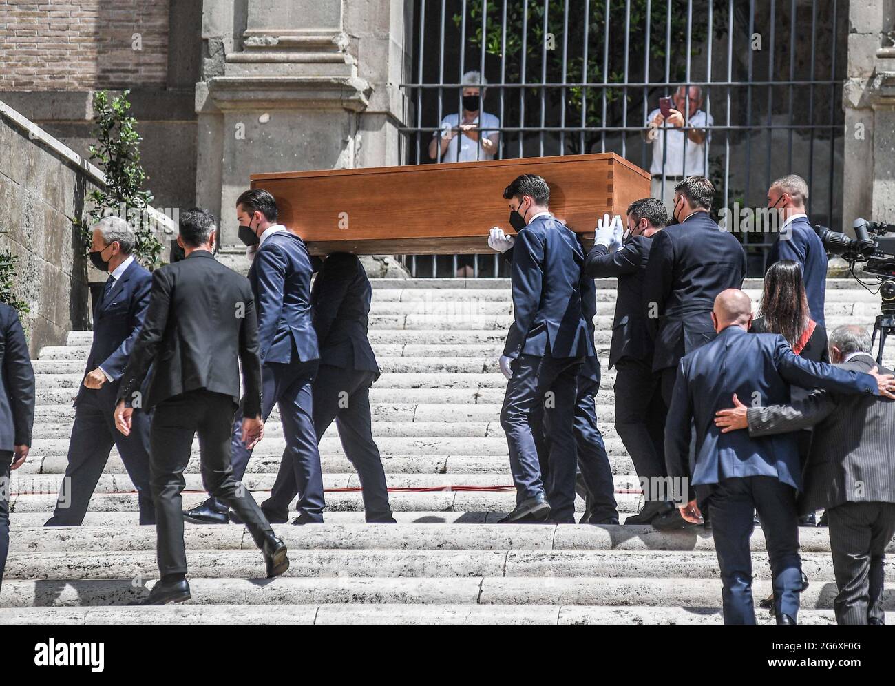 Rome, Italy. 09th July, 2021. Rome, Raffaella Carra 'funeral: arrival ...