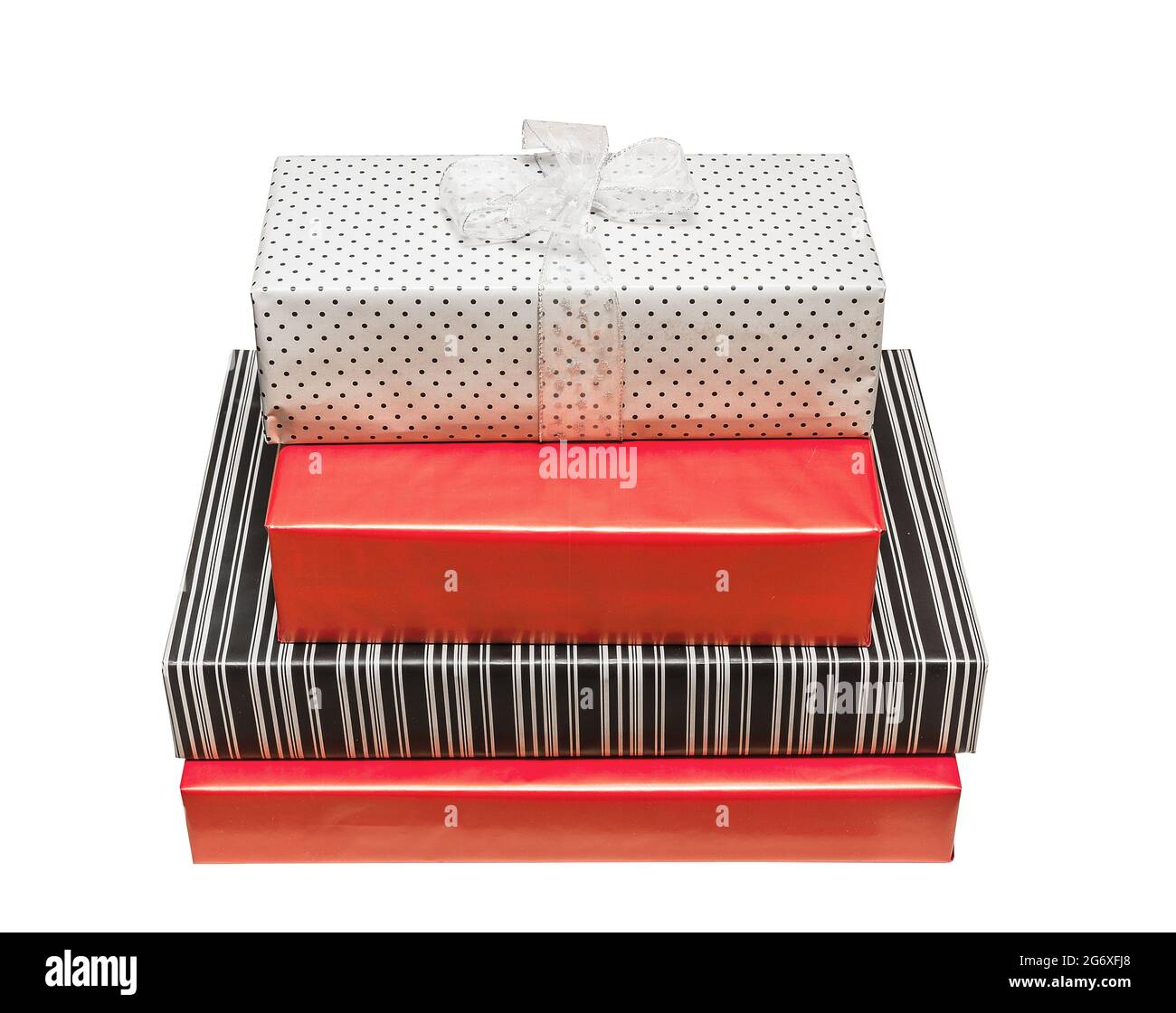 Red stand with gift boxes hi-res stock photography and images - Alamy