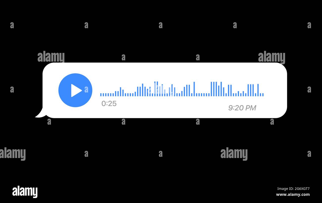Blue Voice Message Concept. Template with Transparent Background ...