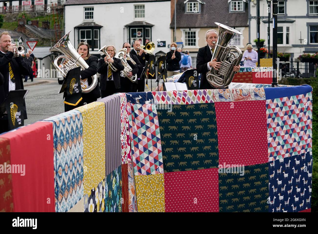 The Ifton Colliery Band play by artist Luke Jerram's new artwork ...