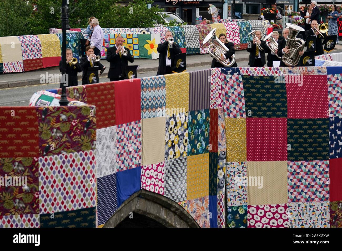 The Ifton Colliery Band play by artist Luke Jerram's new artwork ...