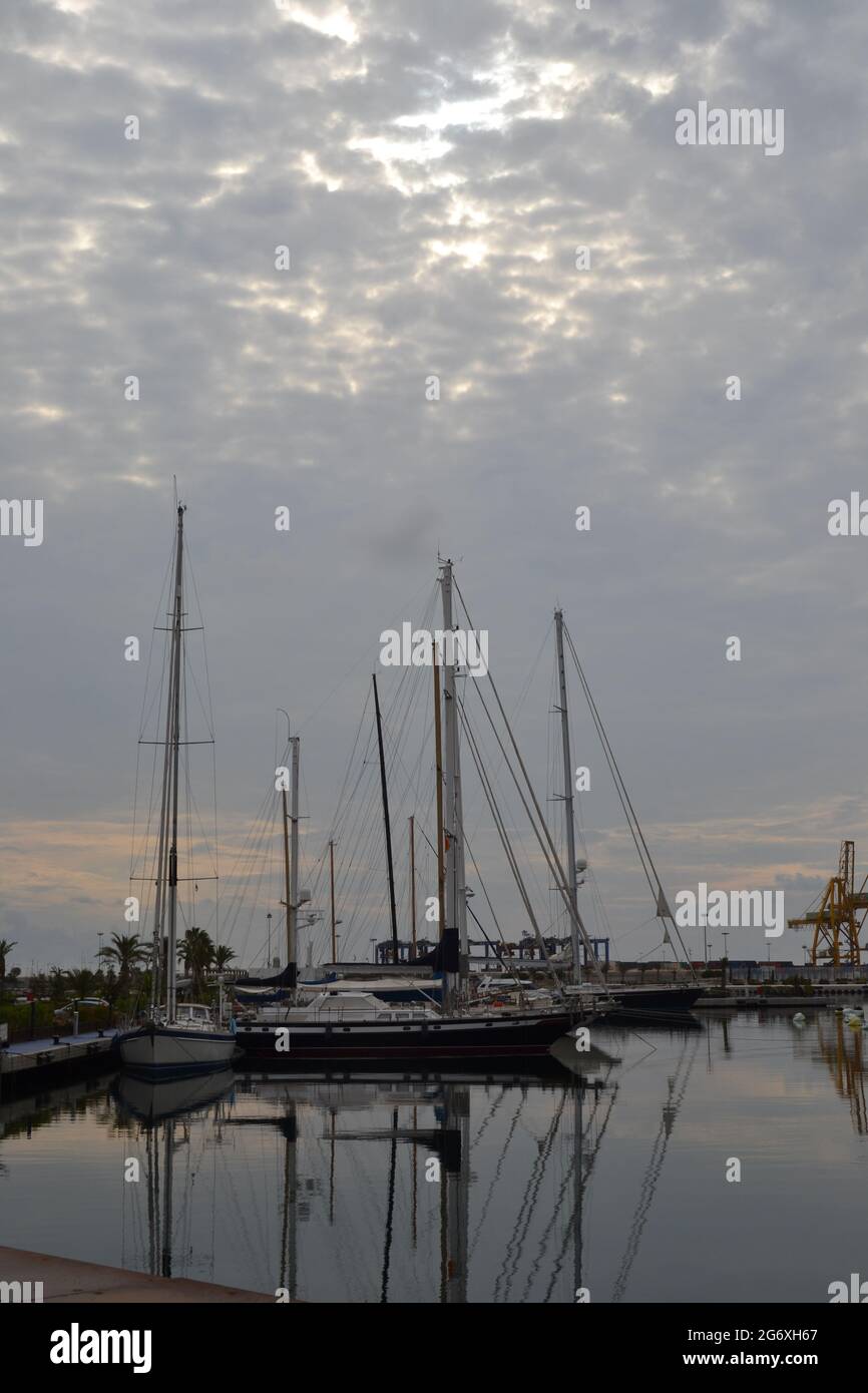 Seaport of Valencia Stock Photo - Alamy