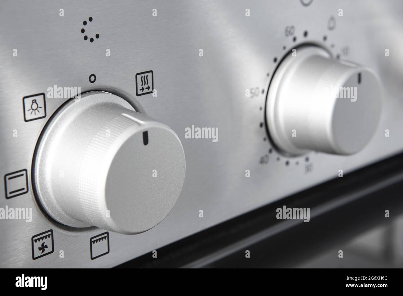 Oven Cooking Temperature Control Knob Kitchen Equipment Panel Detail