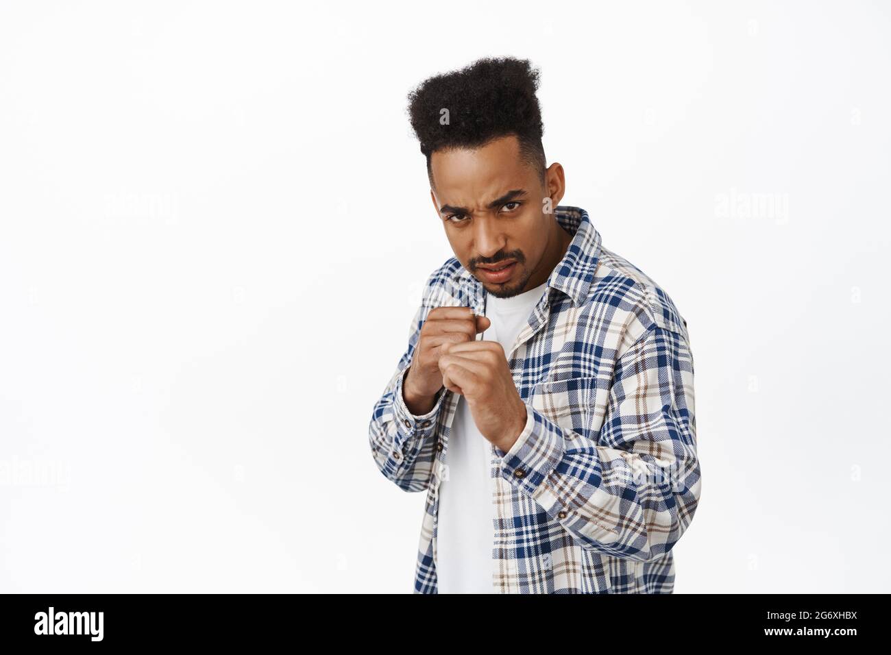 Fighting pose fist young man hi-res stock photography and images - Alamy