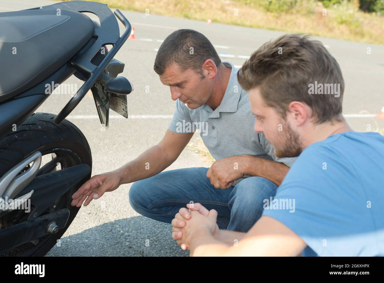 Man biker motorcycle tattoo hi-res stock photography and images - Alamy