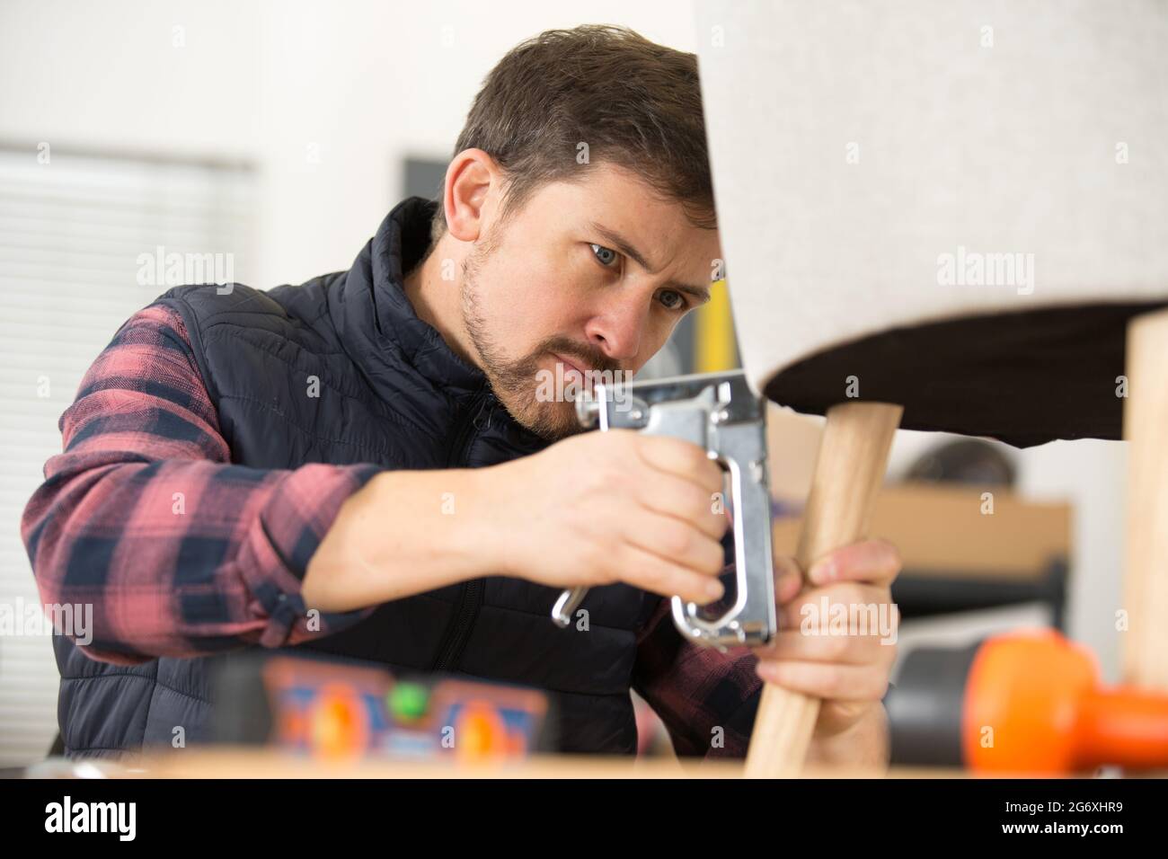 Using a stapler hi-res stock photography and images - Alamy