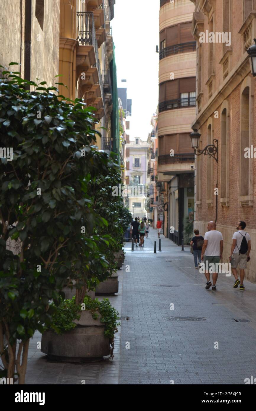The streets of Valencia Stock Photo - Alamy