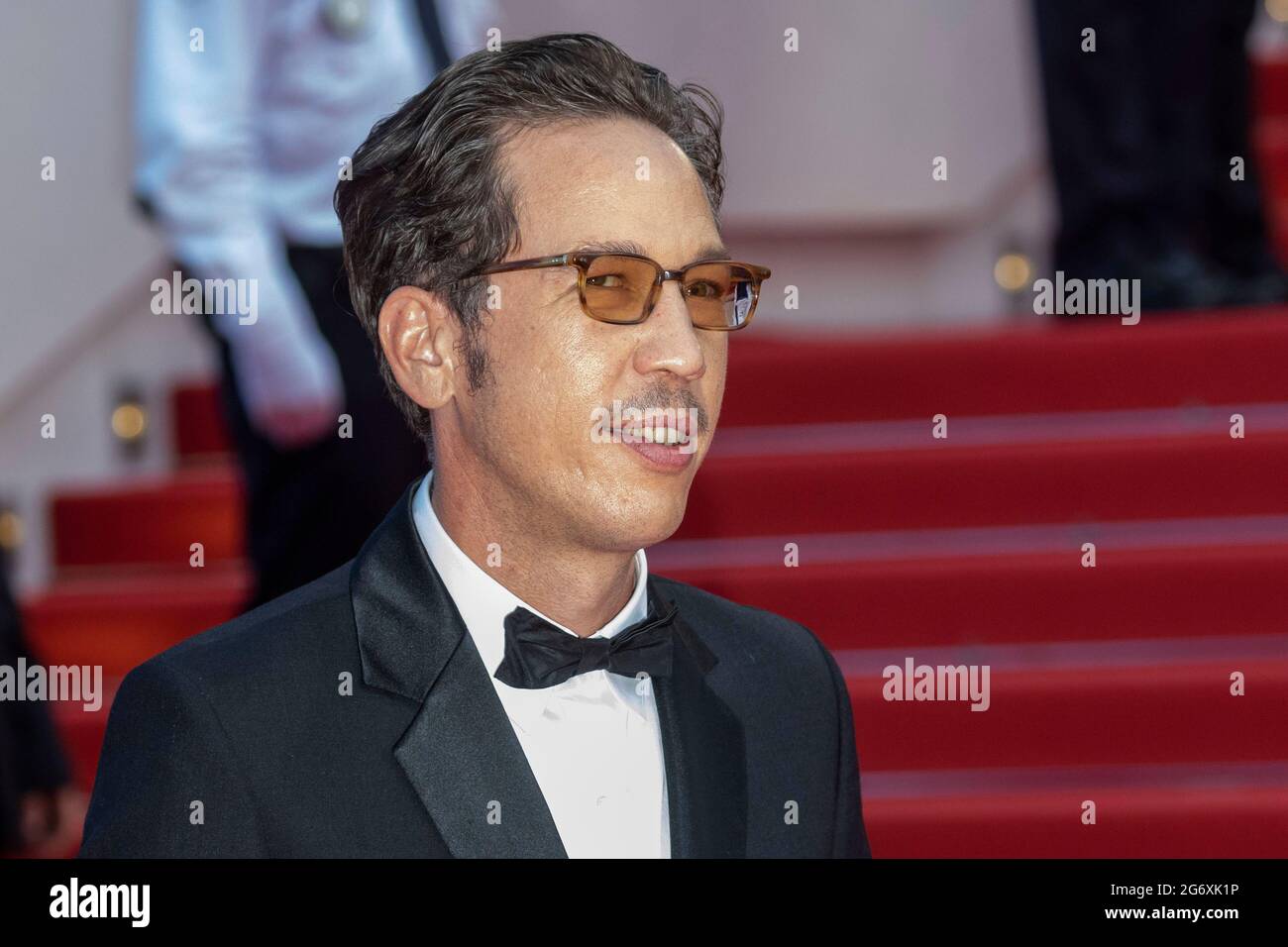 Reda Kateb attends the opening film premiere of 'Annette' during the ...