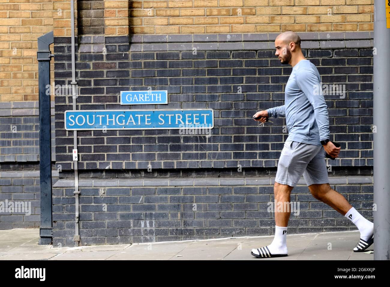 Southgate Street, Gloucester, UK. 9th July, 2021. Gareth Southgate the ...
