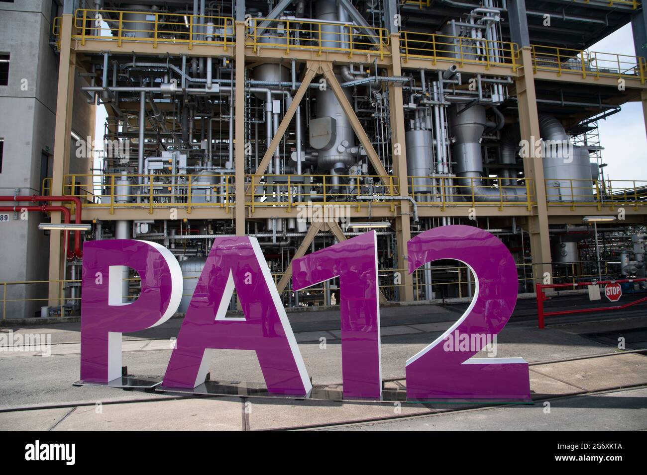 Exterior view of the polyamide 12 plant, commissioning of the PA-12 ...