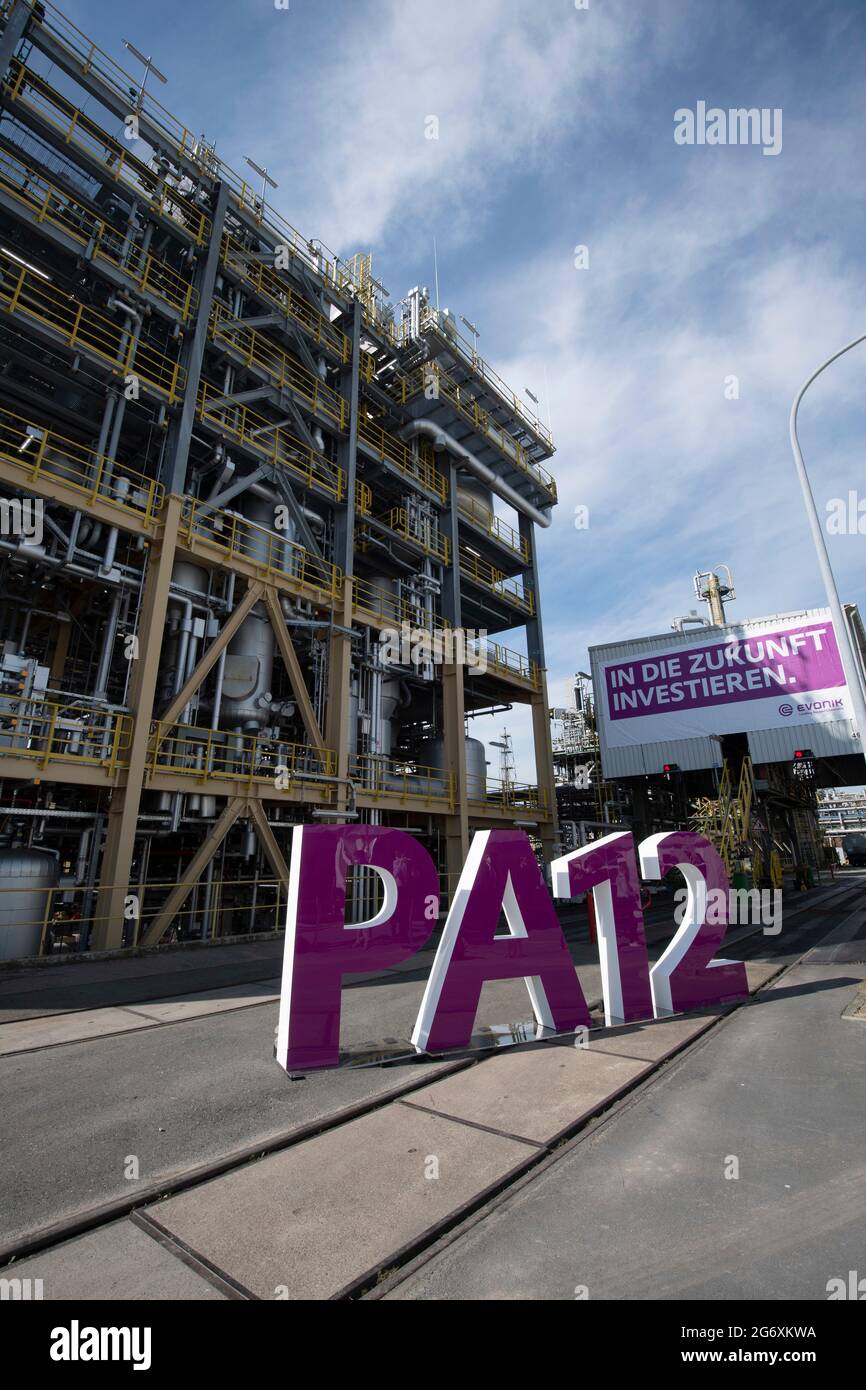 Exterior view of the polyamide 12 plant, commissioning of the PA-12 ...