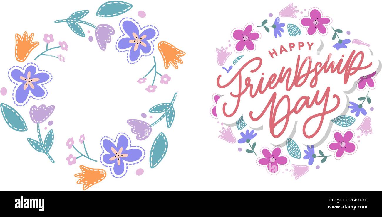 Happy Friendship Day greeting card. For poster, flyer, banner for ...