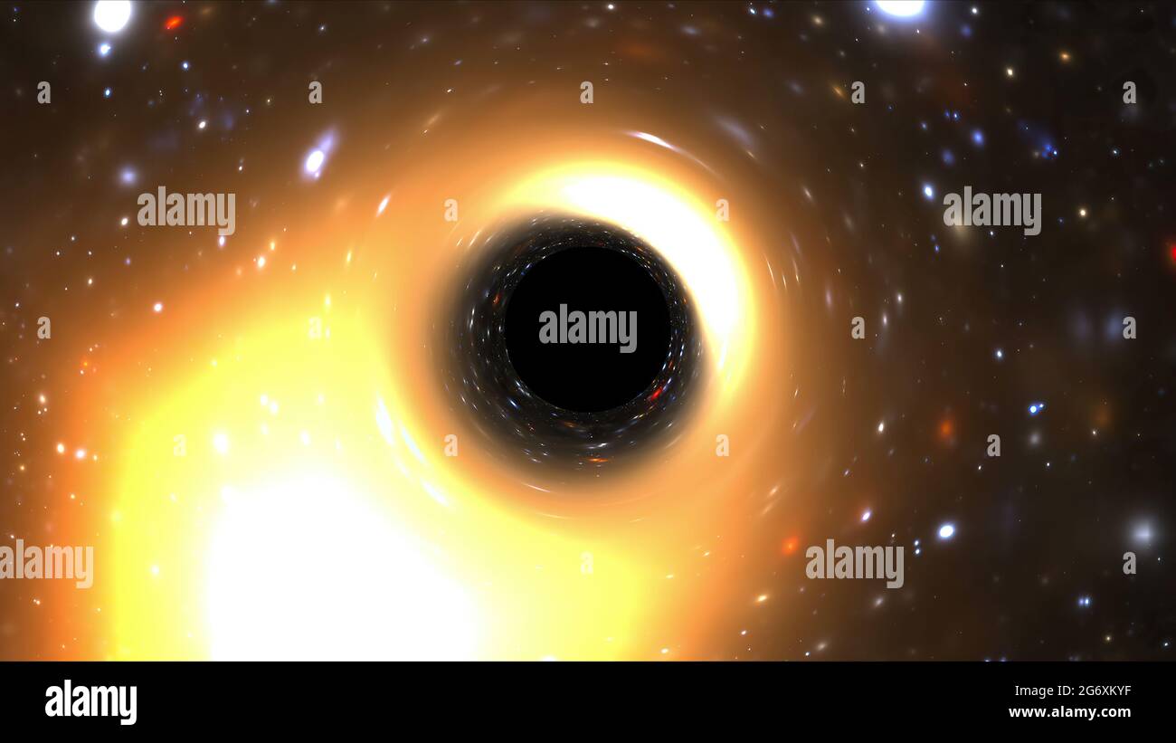 Space Tunnel With Galaxy and Nebulae simulation Stock Photo - Alamy