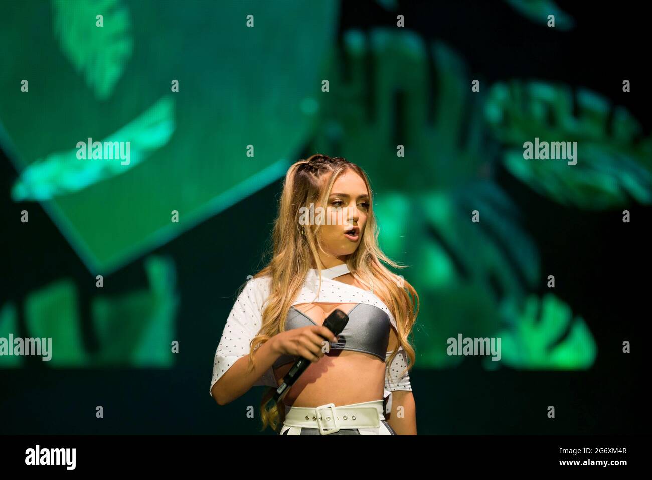 Valencia, Spain. 09th July, 2021. Ana Mena performs on stage during the ...