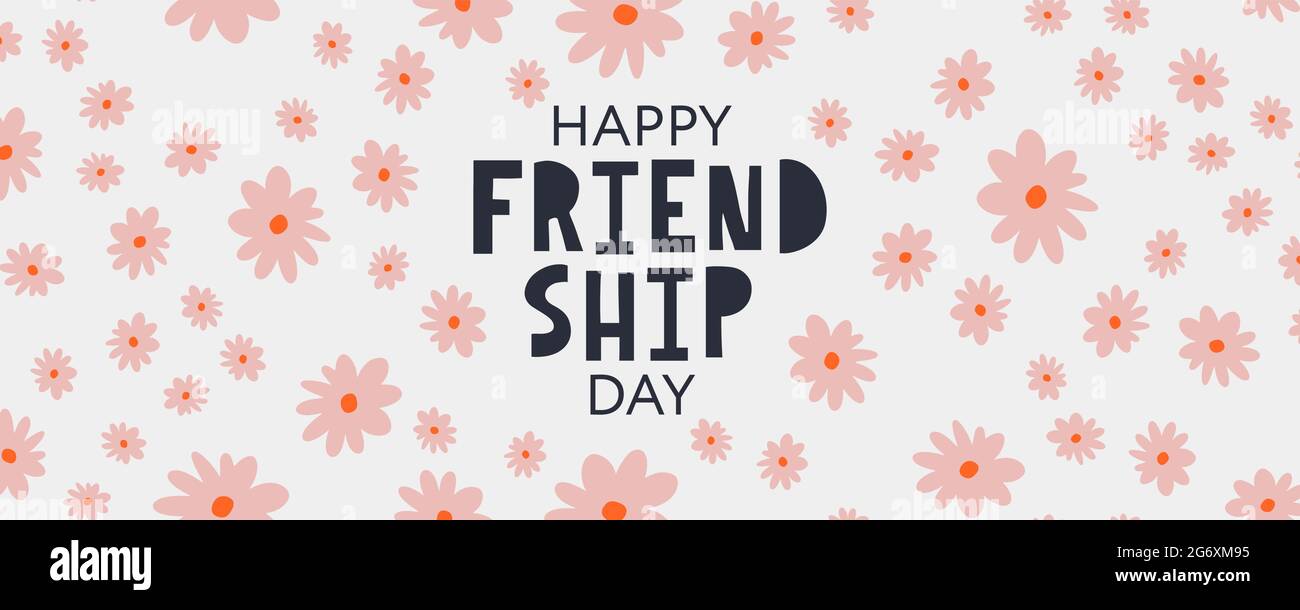 Happy Friendship Day greeting card. For poster, flyer, banner for ...