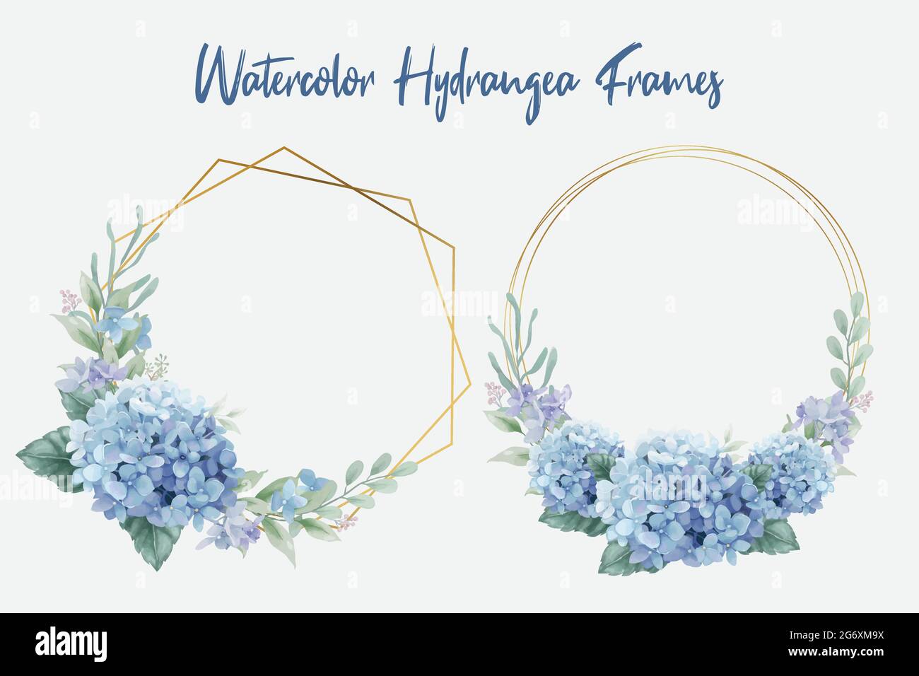 Hydrangea wreath Stock Vector Images - Alamy