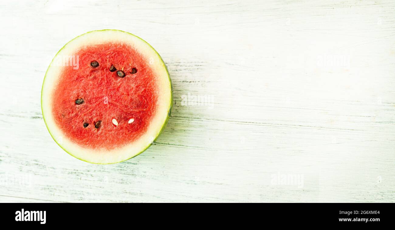 Watermelon, tropical fruit on a bright background, modern minimalist ...