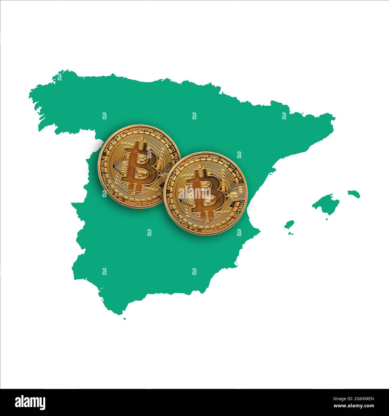 Coin spain map hi-res stock photography and images - Alamy