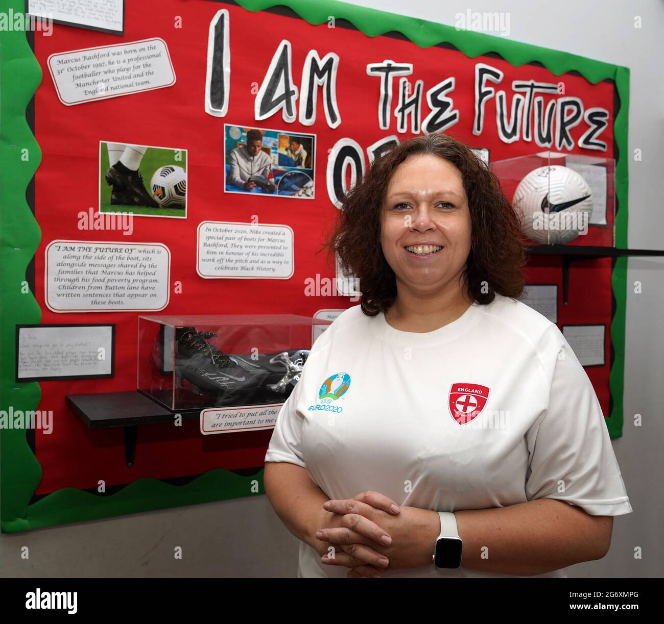 Emma Roberts, headteacher of Button Lane Primary School in Wythenshawe ...