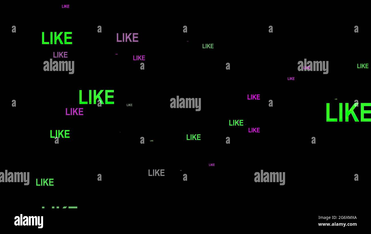 Like text against black background Stock Photo - Alamy