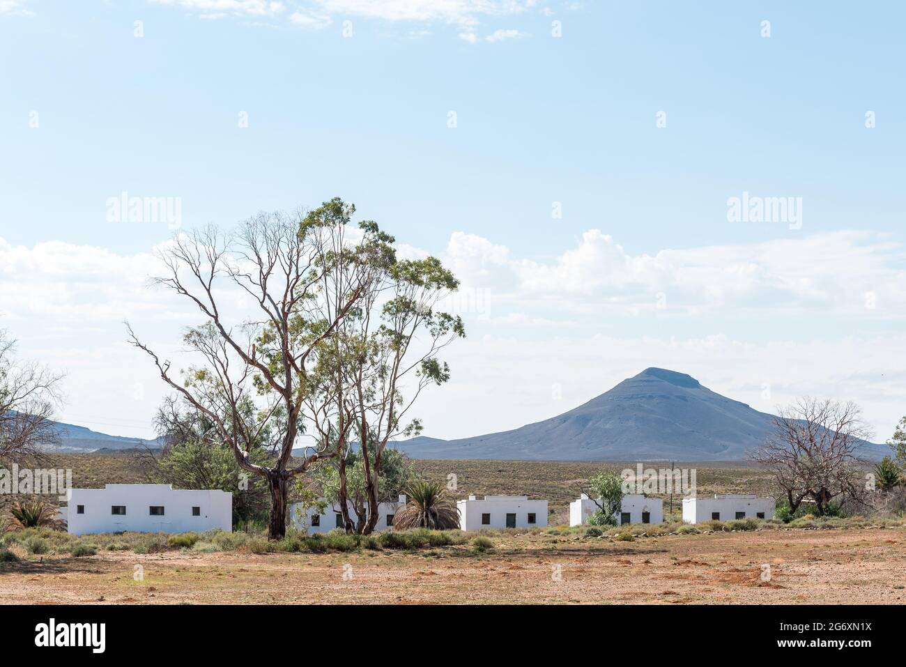 MATJIESFONTEIN, SOUTH AFRICA - APRIL 20, 2021: Historic worker house in ...