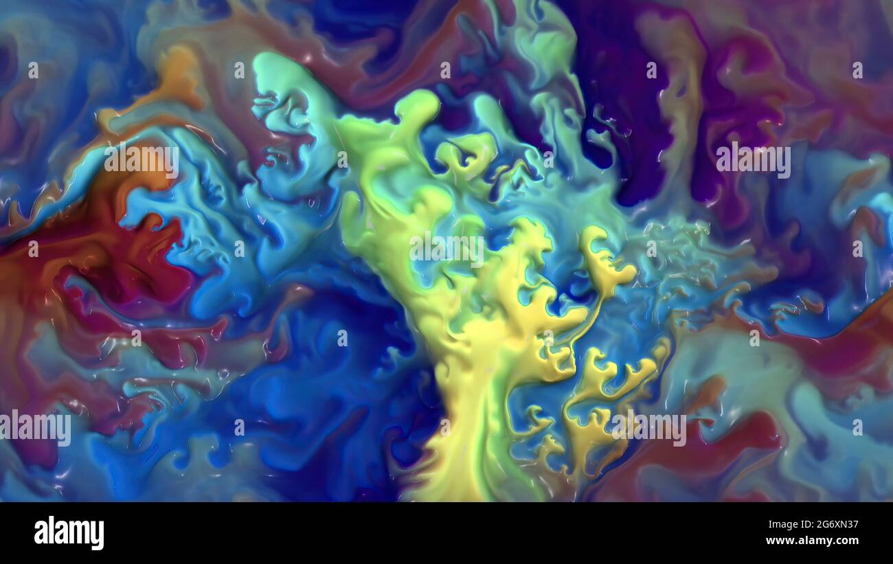 Colorful paint mix with gradient vivid colors Stock Photo - Alamy